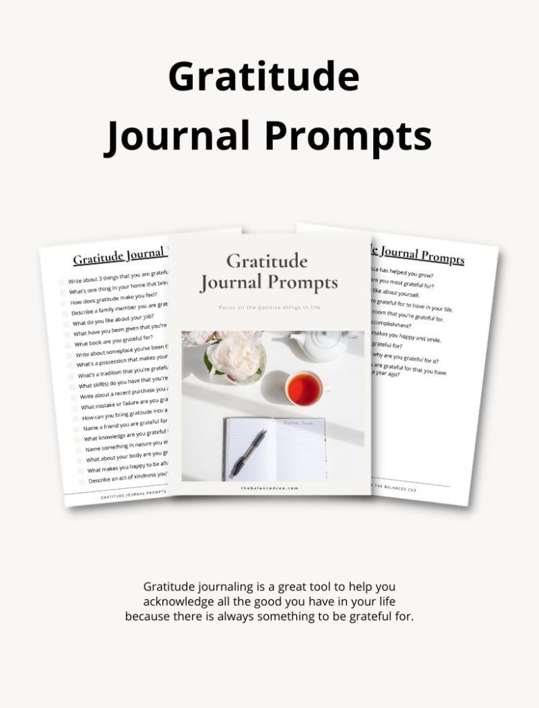 Gratitude Journal Prompts - The Balanced CEO
